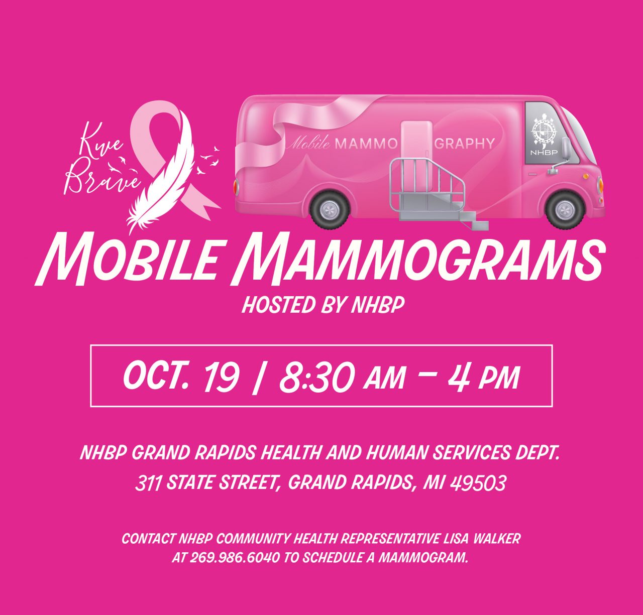 Mobile Mammography Coming to NHBP Health Clinic in Grand Rapids | NHBP